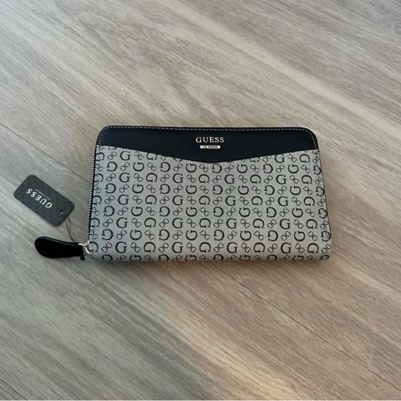 Guess | Accessories | Guess Gray And Black Logo Wallet | Poshmark